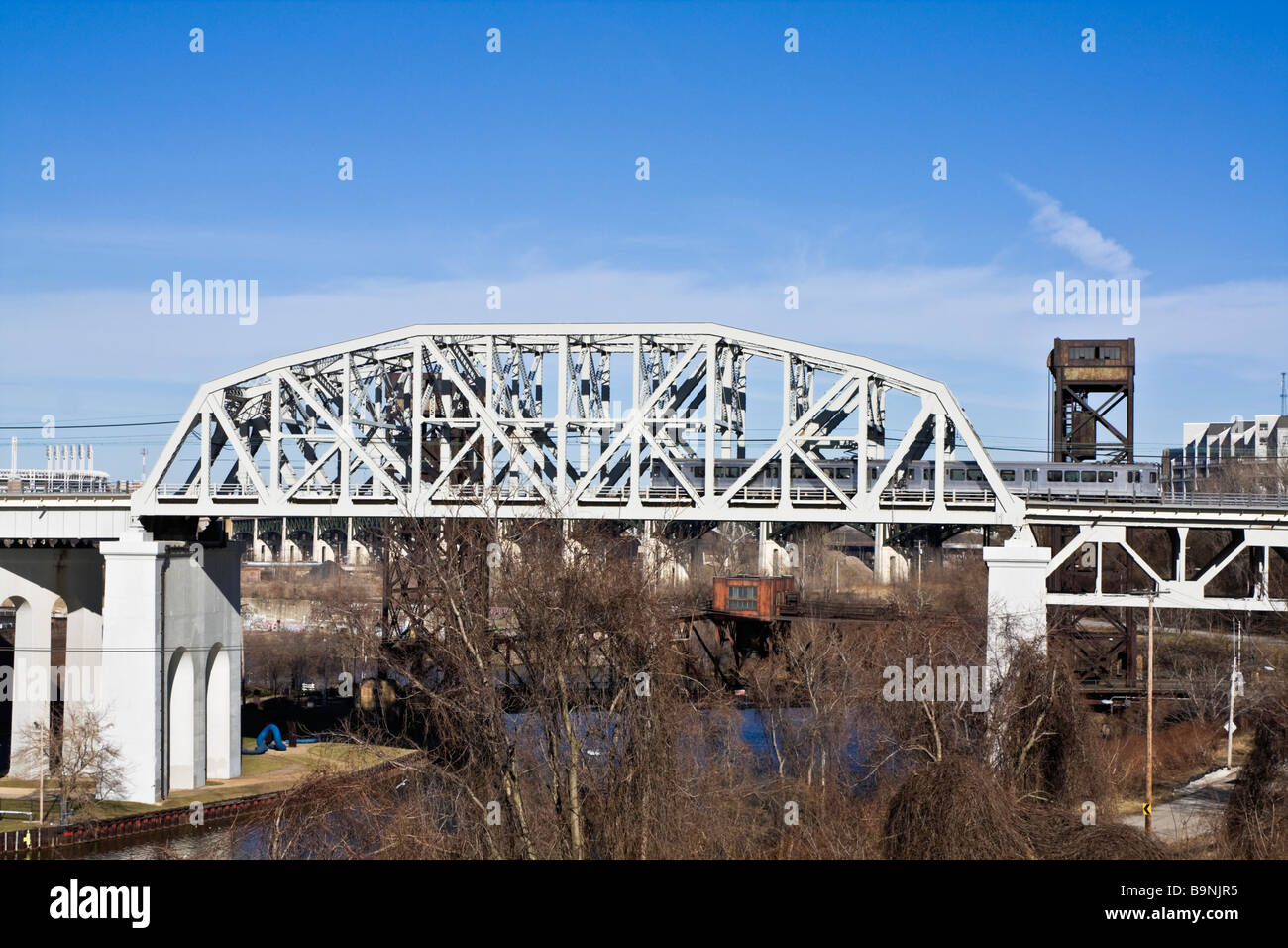Bridge in Cleveland Stock Photo - Alamy