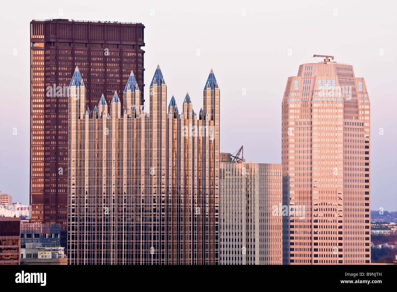 Skyscrapers in Downtown Pittsburgh Stock Photo - Alamy