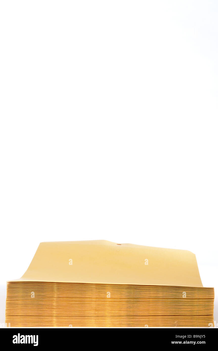 A stack of manila envelopes with space for copy Stock Photo - Alamy