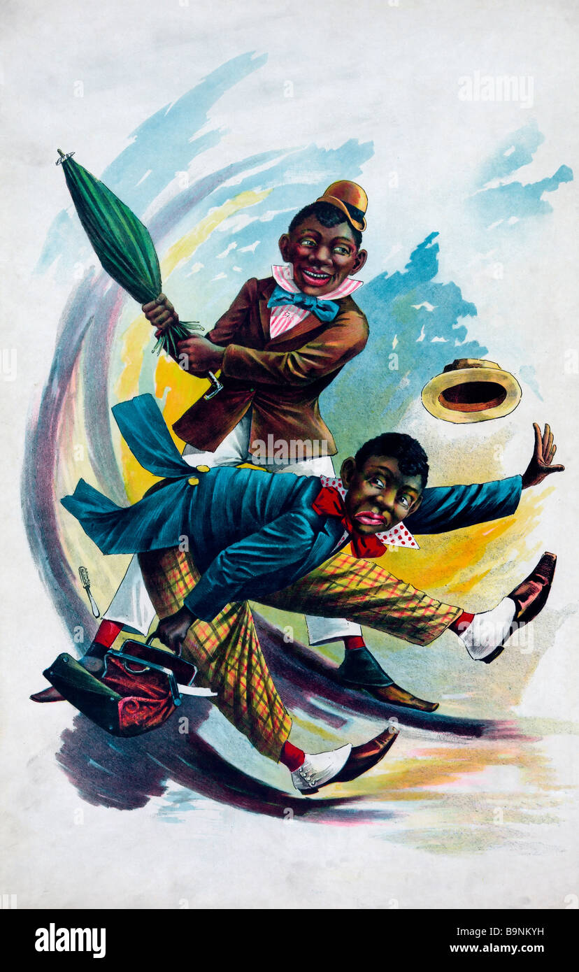 African American Cartoon circa 1890 Stock Photo - Alamy
