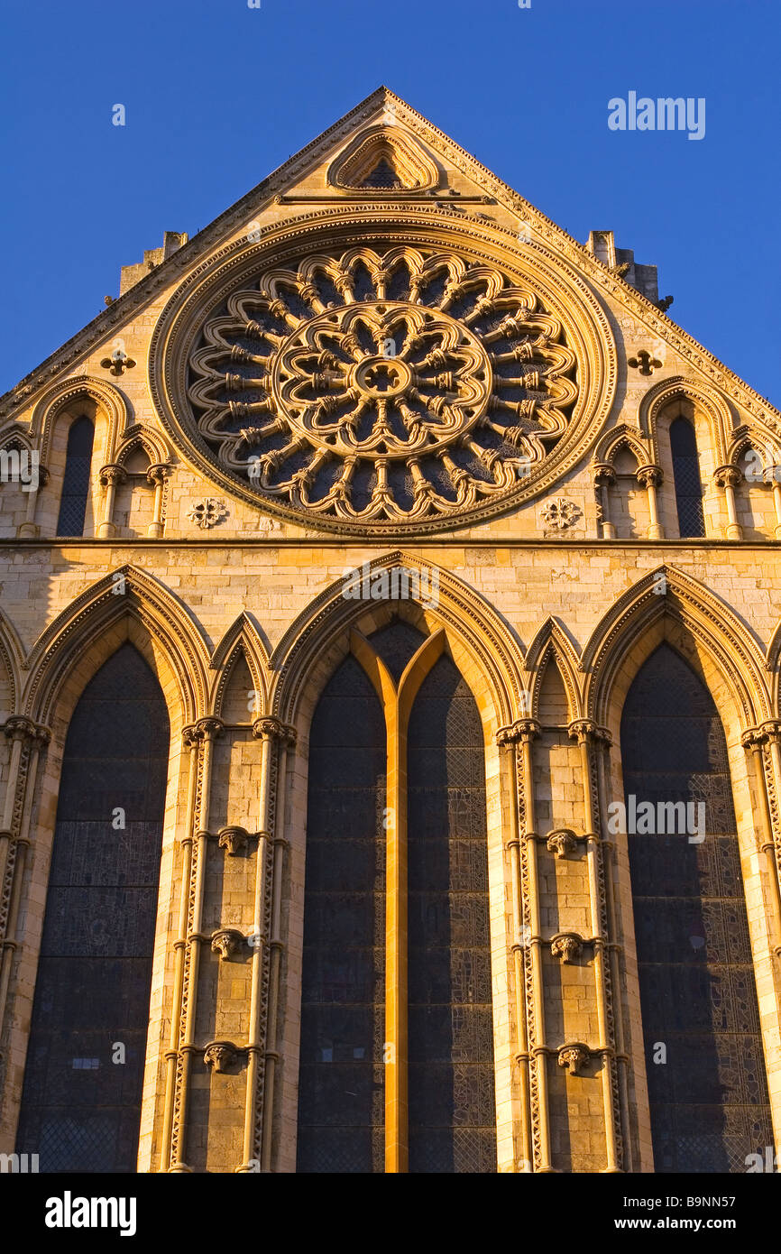 The famous Rose Window in the South Transept of York Minster Gothic ...