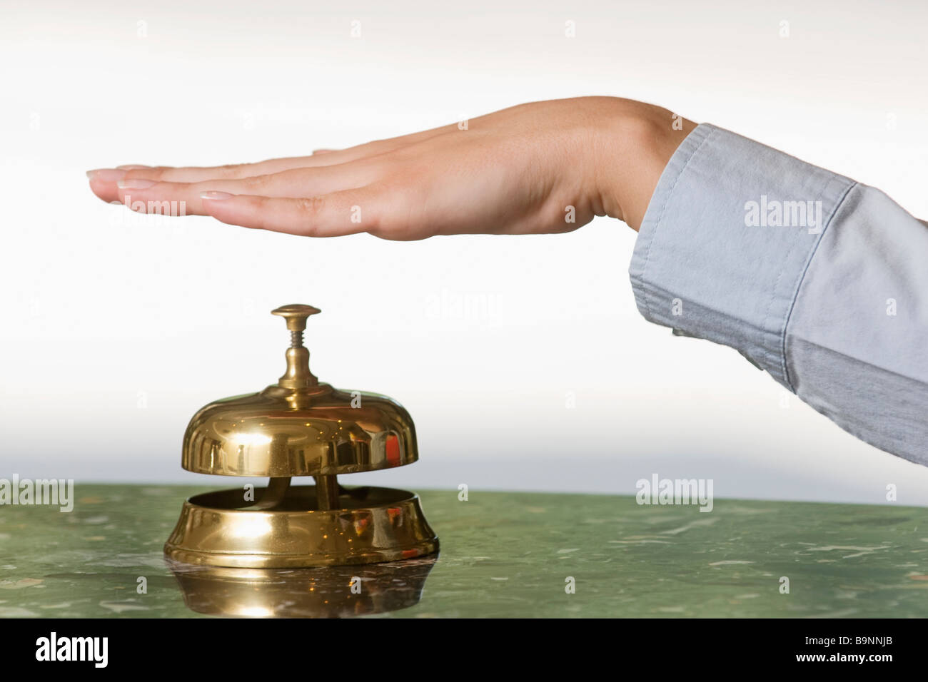Reception desk detail bell hi-res stock photography and images - Alamy