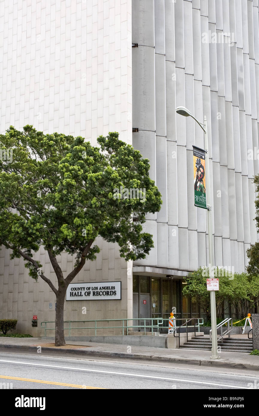 Los Angeles Hall of Records Stock Photo - Alamy