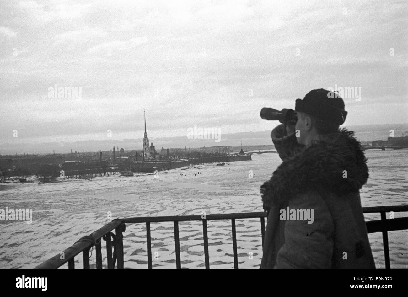 A Red Army scout controlling the sky above Leningrad Stock Photo - Alamy