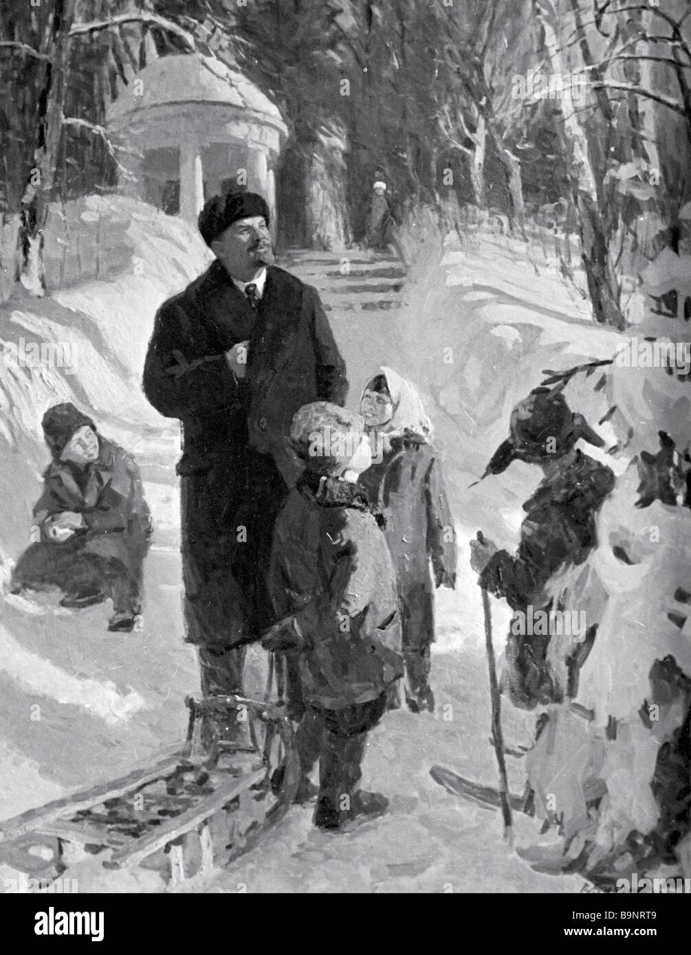 Reproduction of Lenin in Gorki painting by Bulankin Stock Photo - Alamy