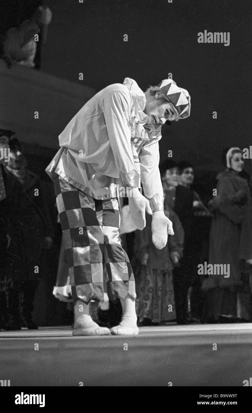 Honourable artist of the Russian SFSR Vladimir Vasiliev as Petrushka in ...