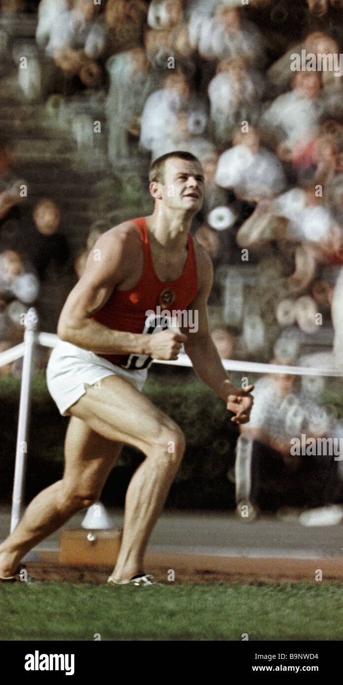 Javelin thrower Janis Lusis at the track and field competition Stock ... Javelin thrower Janis Lusis at the track and field competition Stock ...