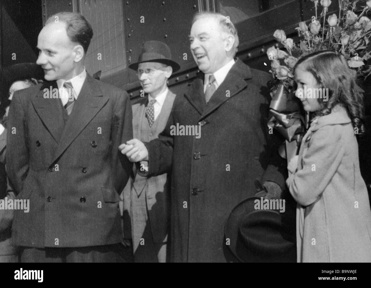 Canadian Prime Minister Mackenzie King right meets Fedor Gusev the first Soviet ambassador in ...