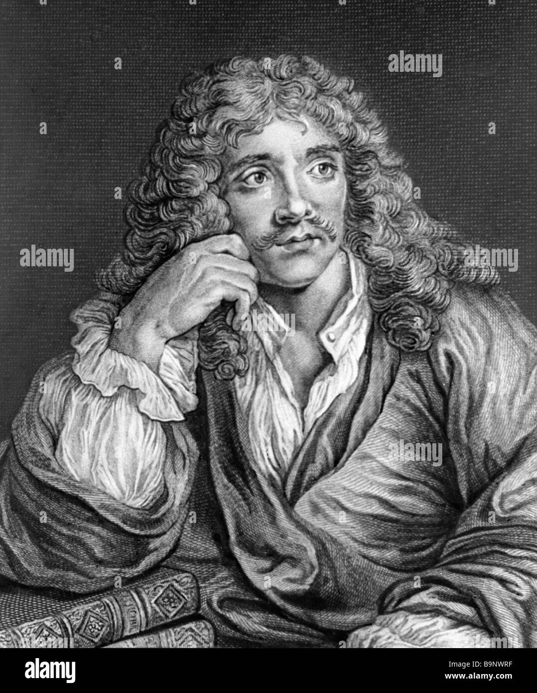 A portrait of actor and comedian Jean Baptiste Moliere 1622 1673 print ...