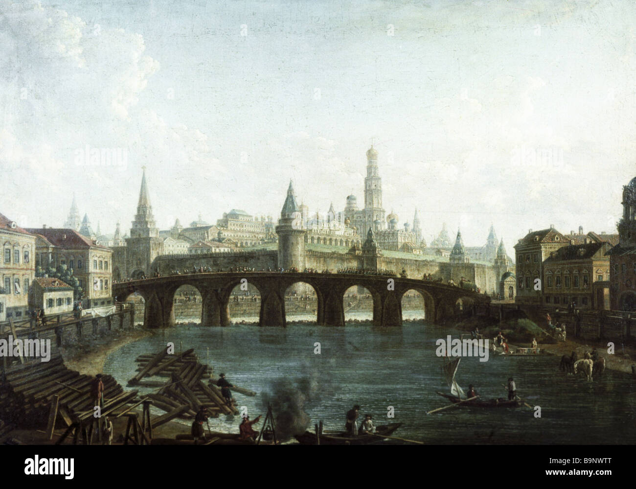 Reproduction of Fyodor Alexeyev s painting Moscow Stock Photo - Alamy