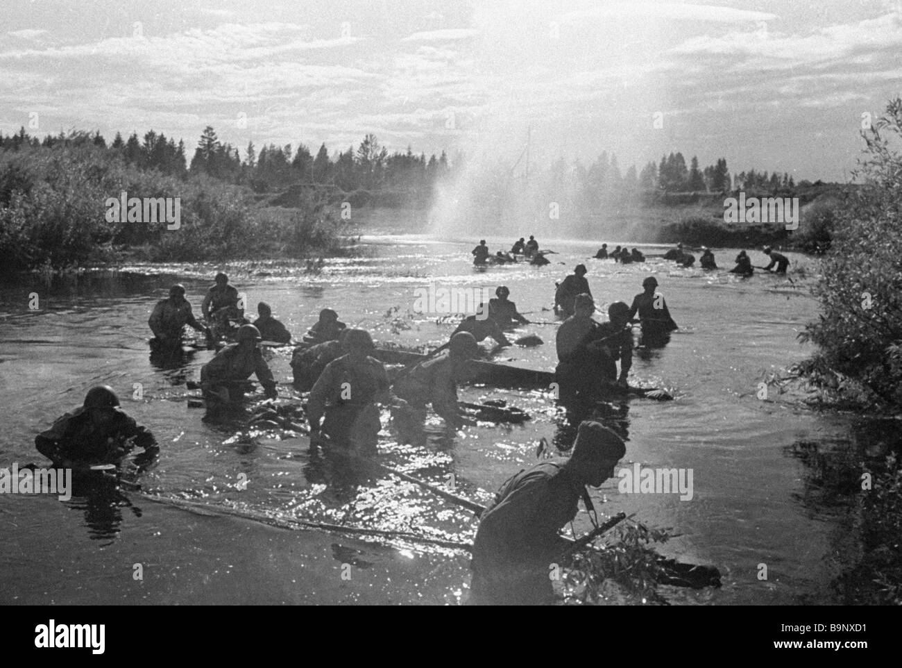 The 8th Guards Division named after General Ivan Panfilov crossing the ...
