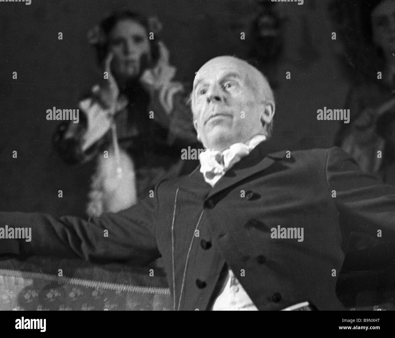 Actor Sergei Martinson as Prince in a theatrical staging of Fyodor ...