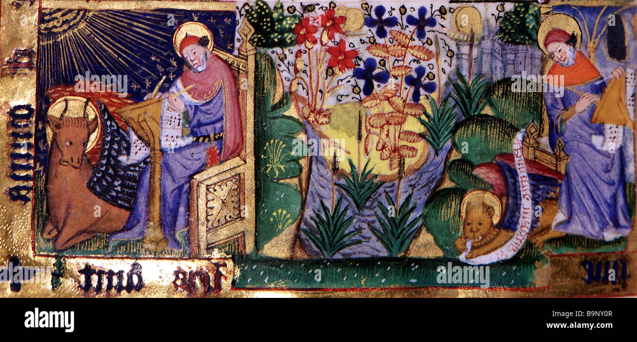 Manuscript of the Rohan-Montauban Hours: Christ in majesty surrounded ...