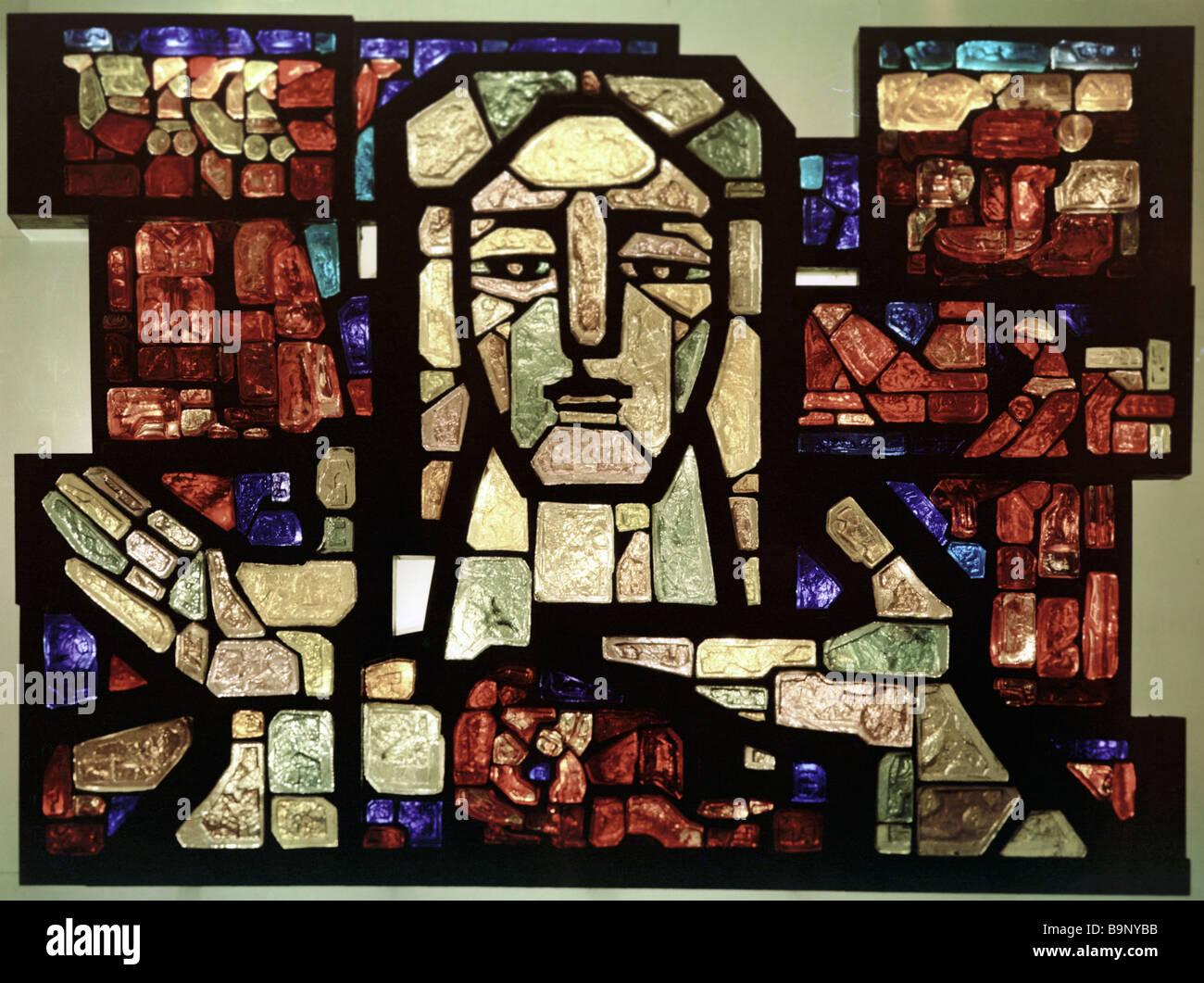 Stained glass Lithuanian artist Algimantas Stoshkus Stock Photo - Alamy