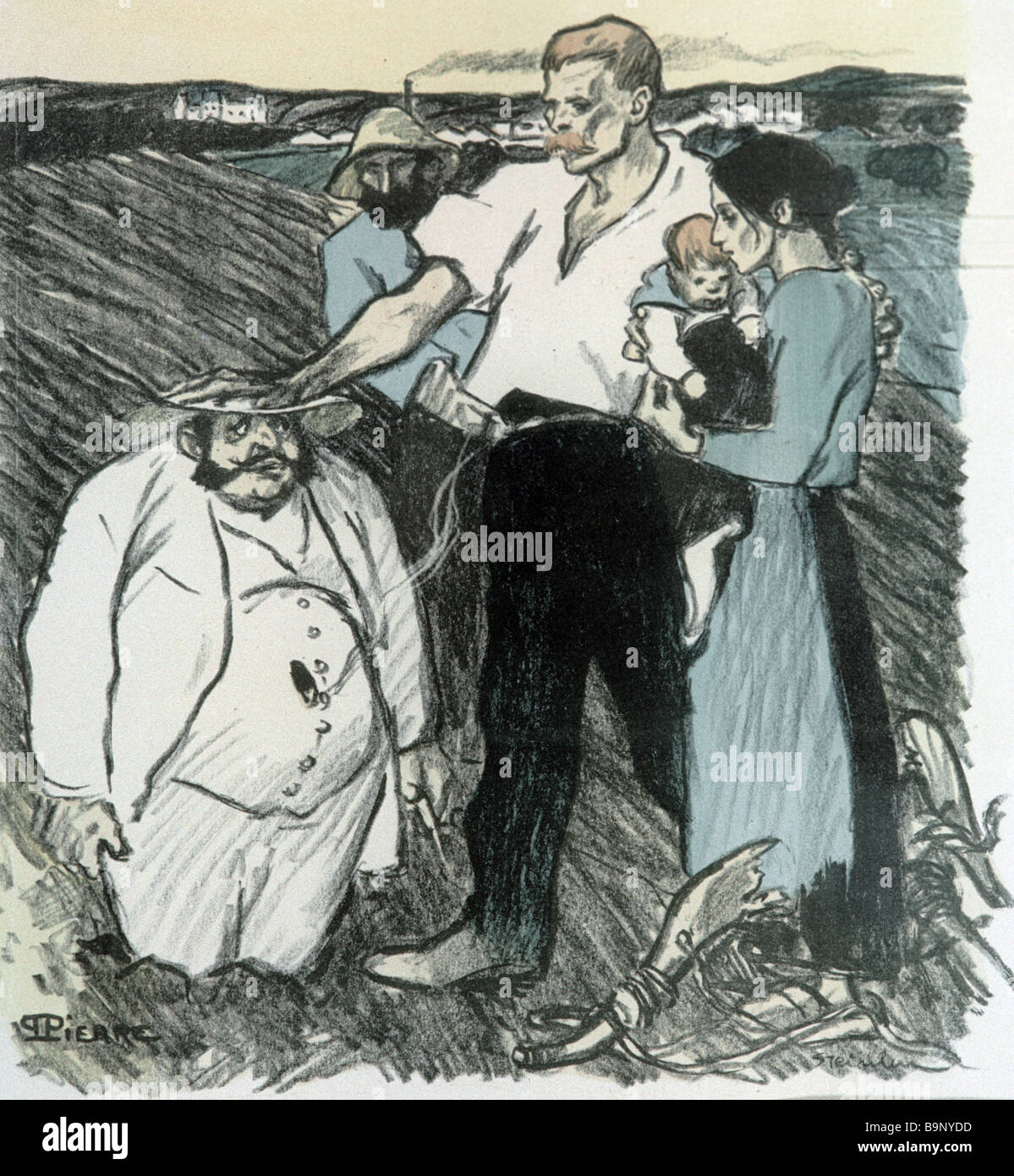A print of the color lithograph Tomorrow by Theophile Steinlen from the ...