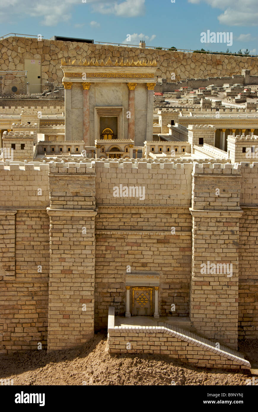 Scale model of ancient Jerusalem from second Temple period on grounds ...