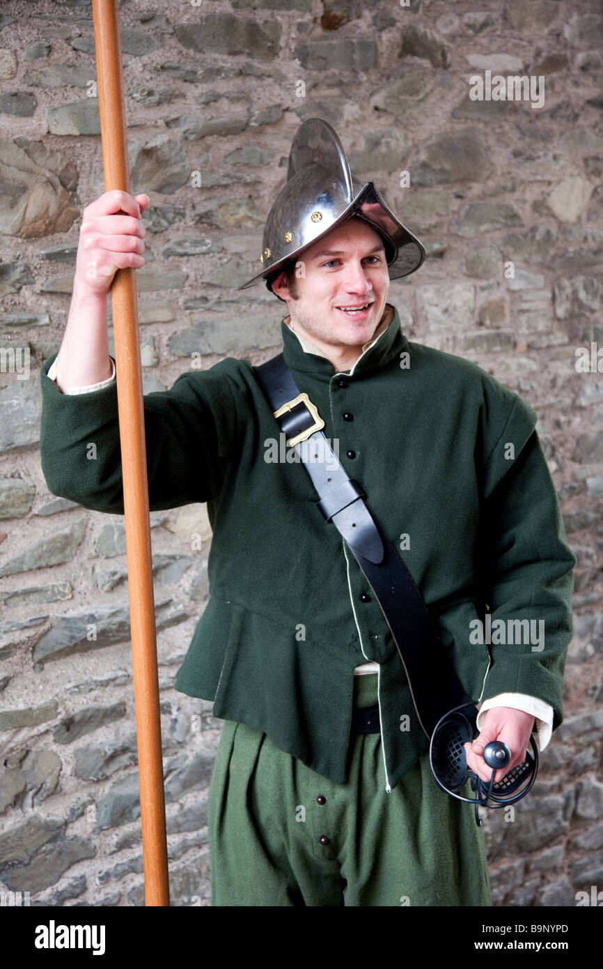 Man wearing Morian Helmet Costumed Performers Hawick Reivers Festival ...