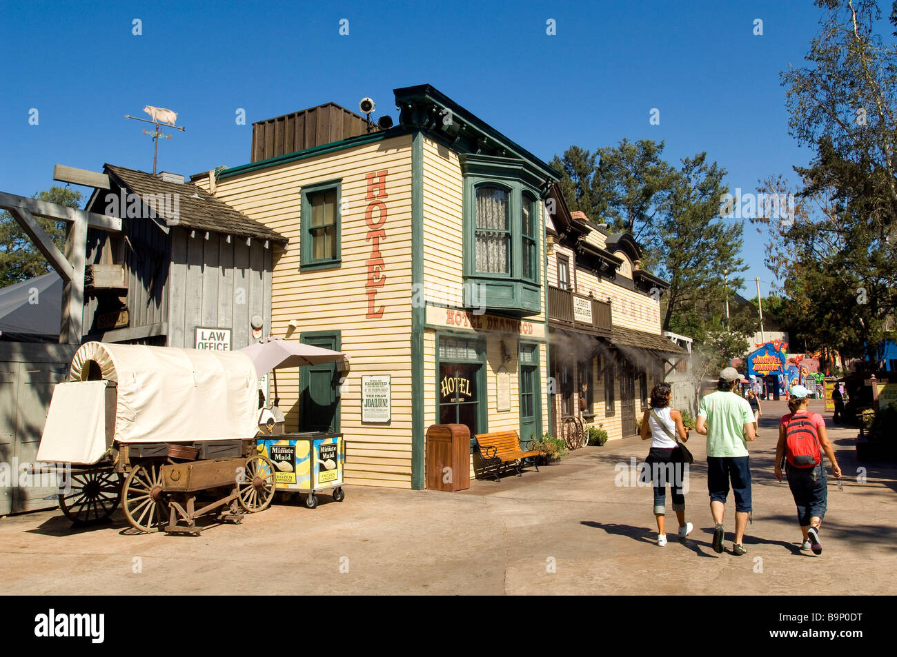 United States, California, Los Angeles, Universal Studio, Western set ...