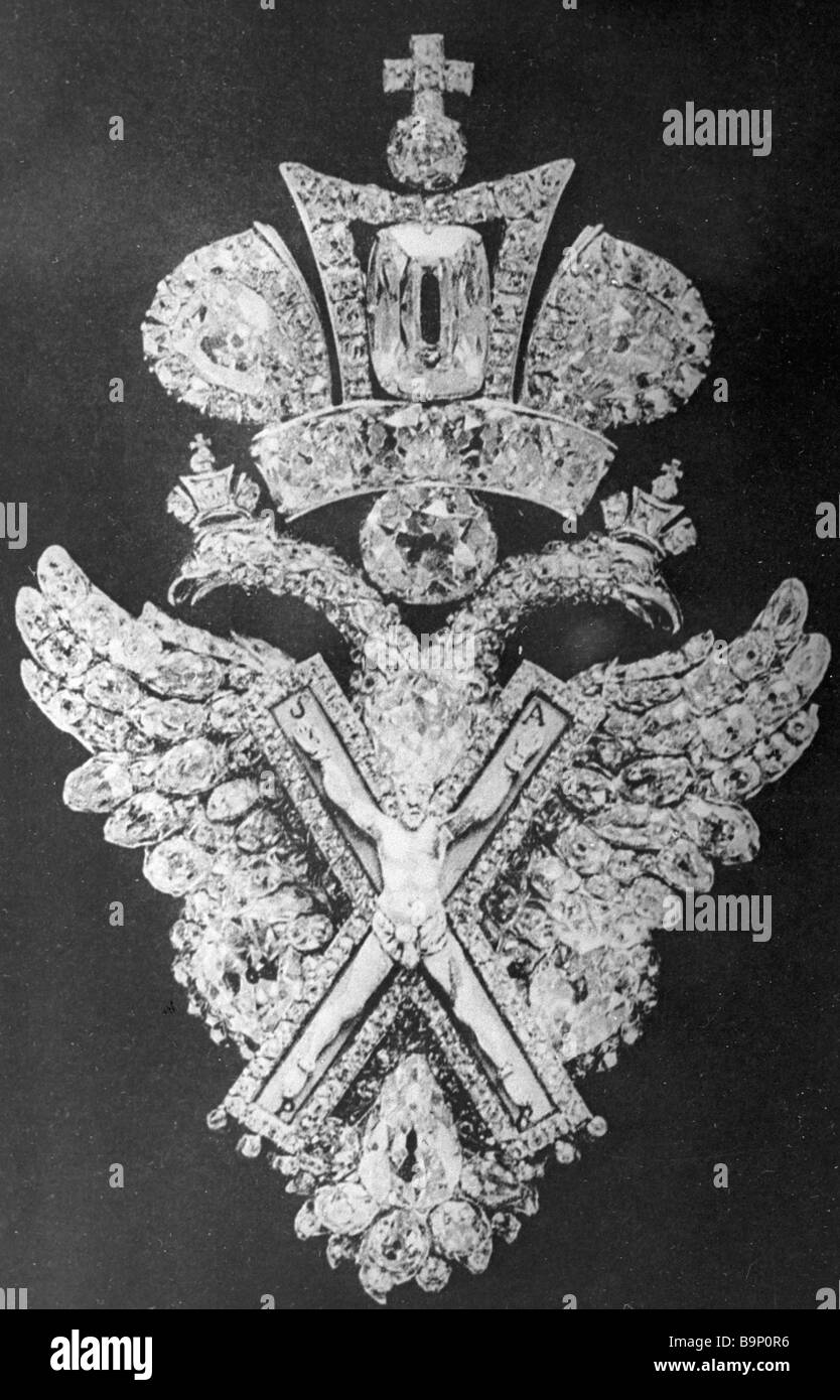 The Order of St Andrei Pervozvanny with diamonds Stock Photo - Alamy