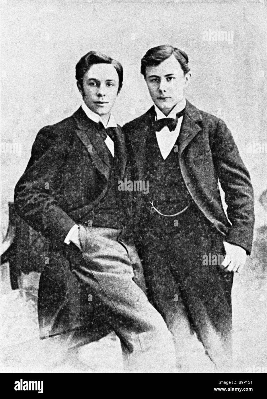 Russian composer Alexander Skryabin left and Polish violinist and ...