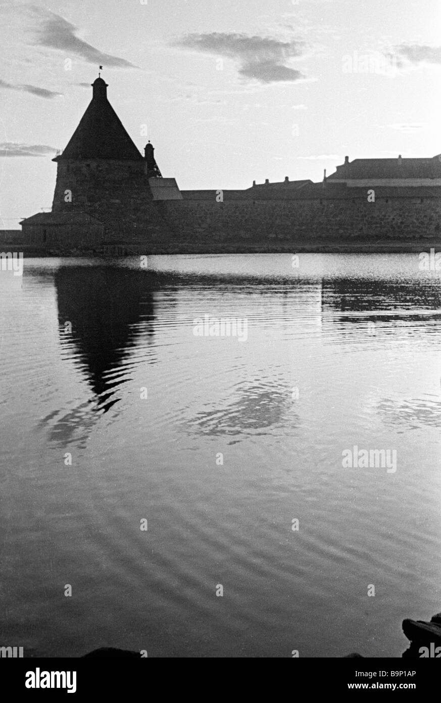 A midnight sun view of the Solovki Monastery Stock Photo - Alamy