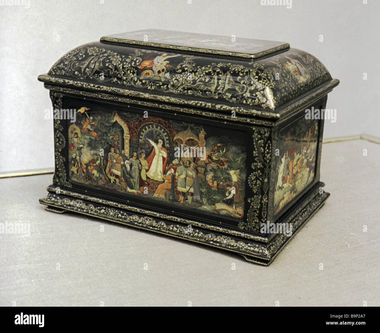 The box The Song of Igor s Campaign painted by Palekh artist A V ...