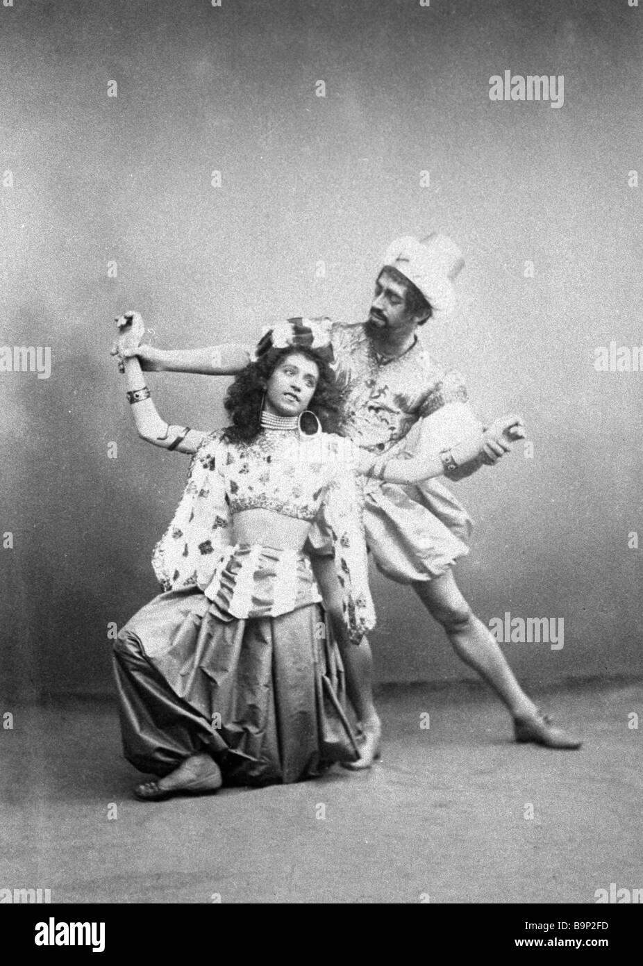 Male dancer Alexander Gorsky right and female dancer Skorsyuk left in a ...