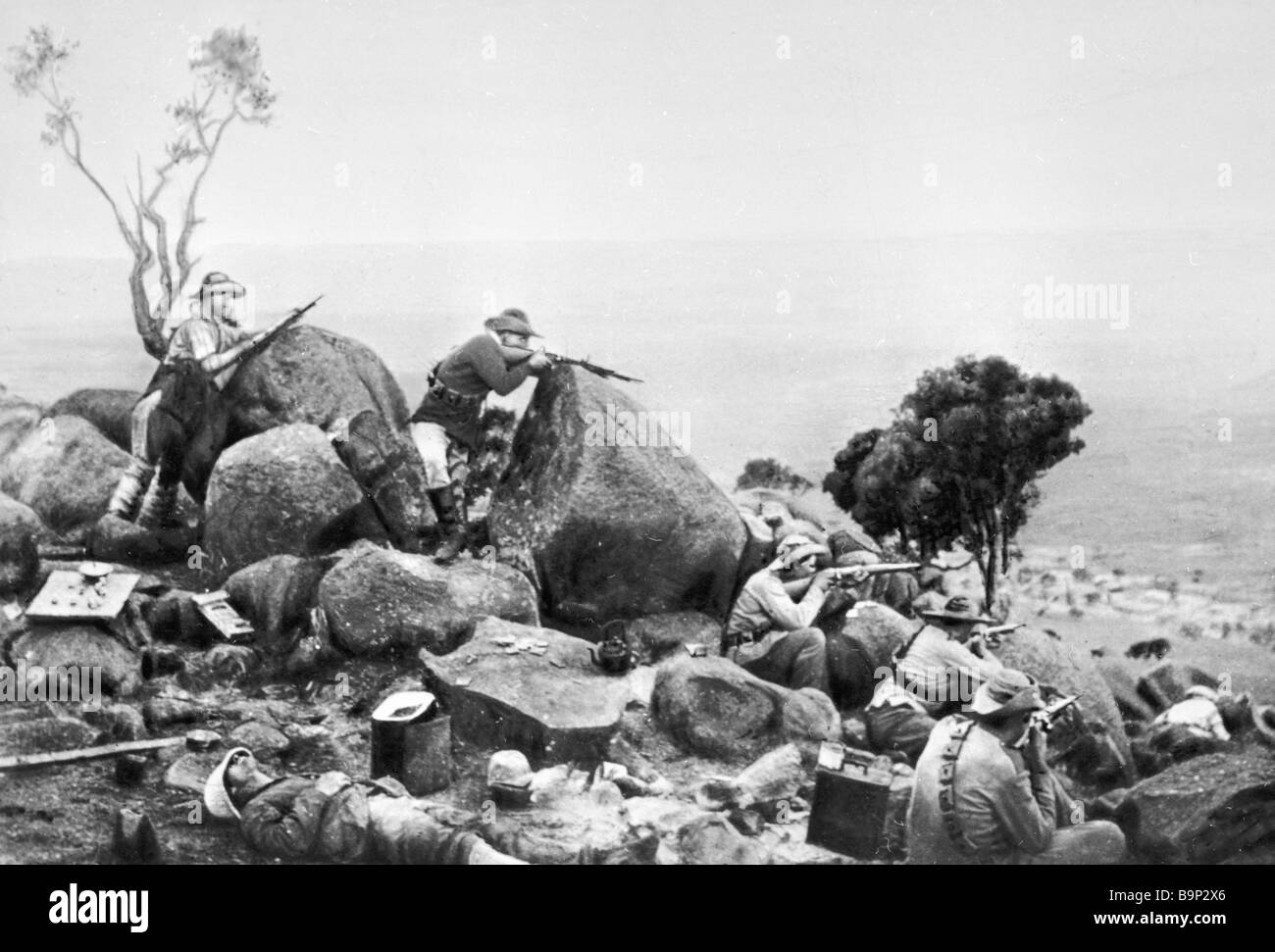 One of the Anglo Boer battles Stock Photo - Alamy