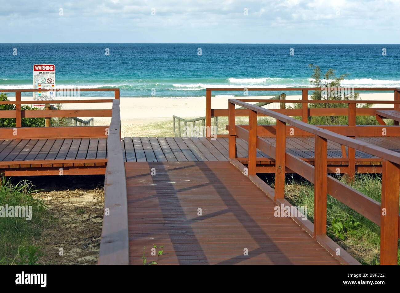 Board walk and rest area on way to the ocean Stock Photo - Alamy