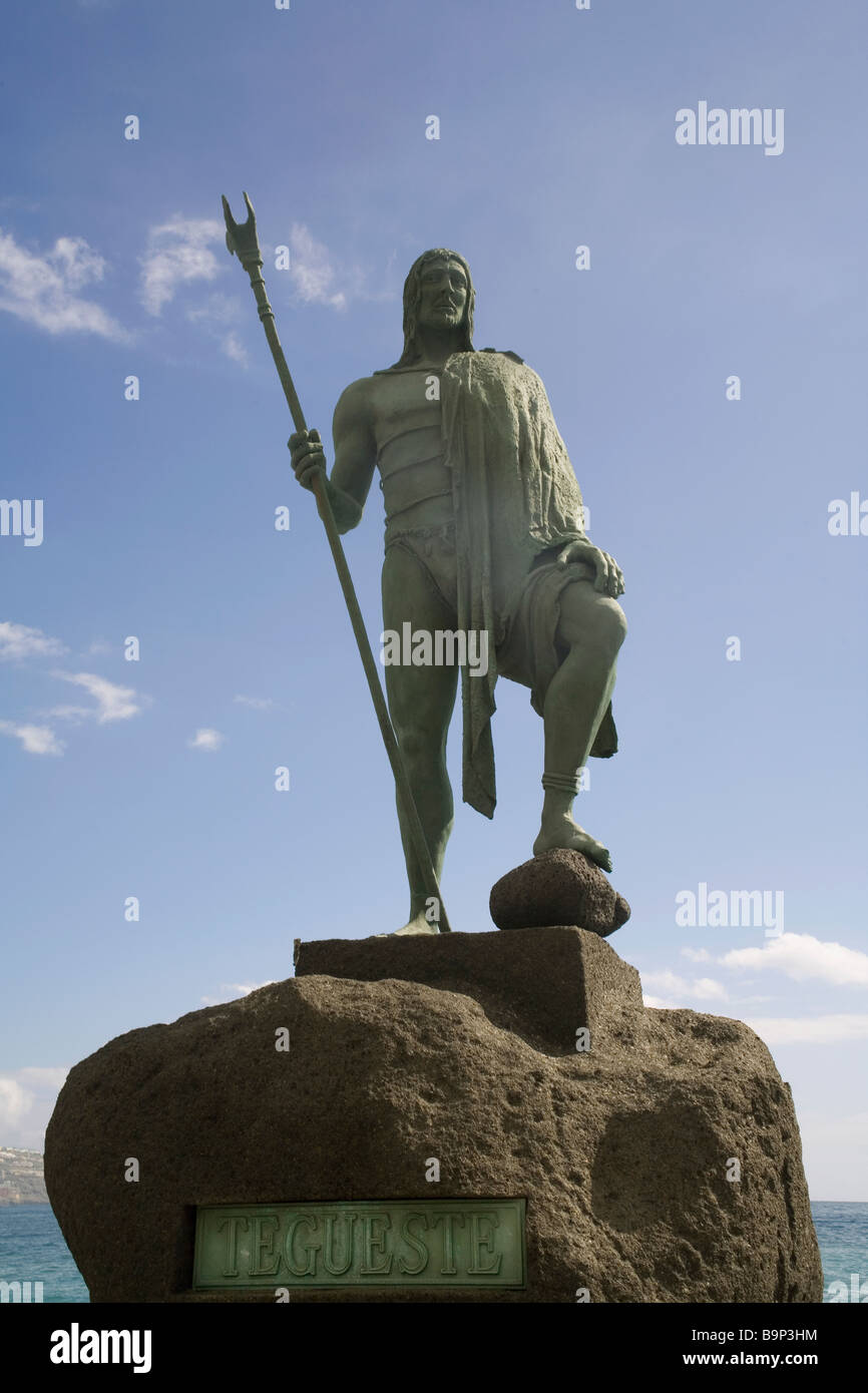 Spain Canary Islands Tenerife Candelaria, Guanche warrior Stock Photo ...