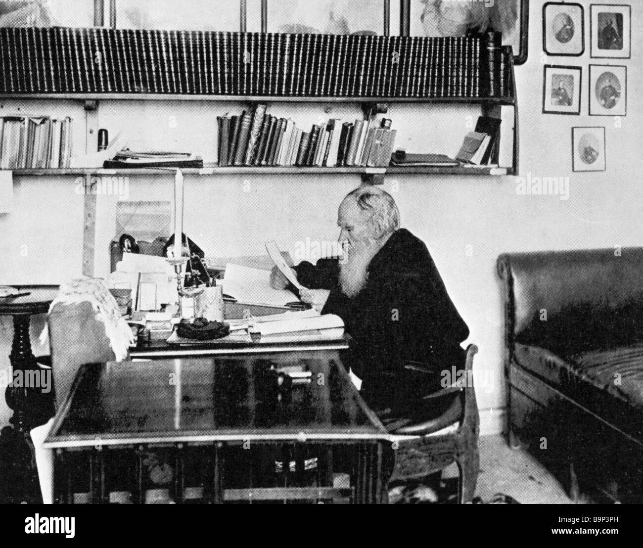Leo Tolstoy in his office Stock Photo - Alamy