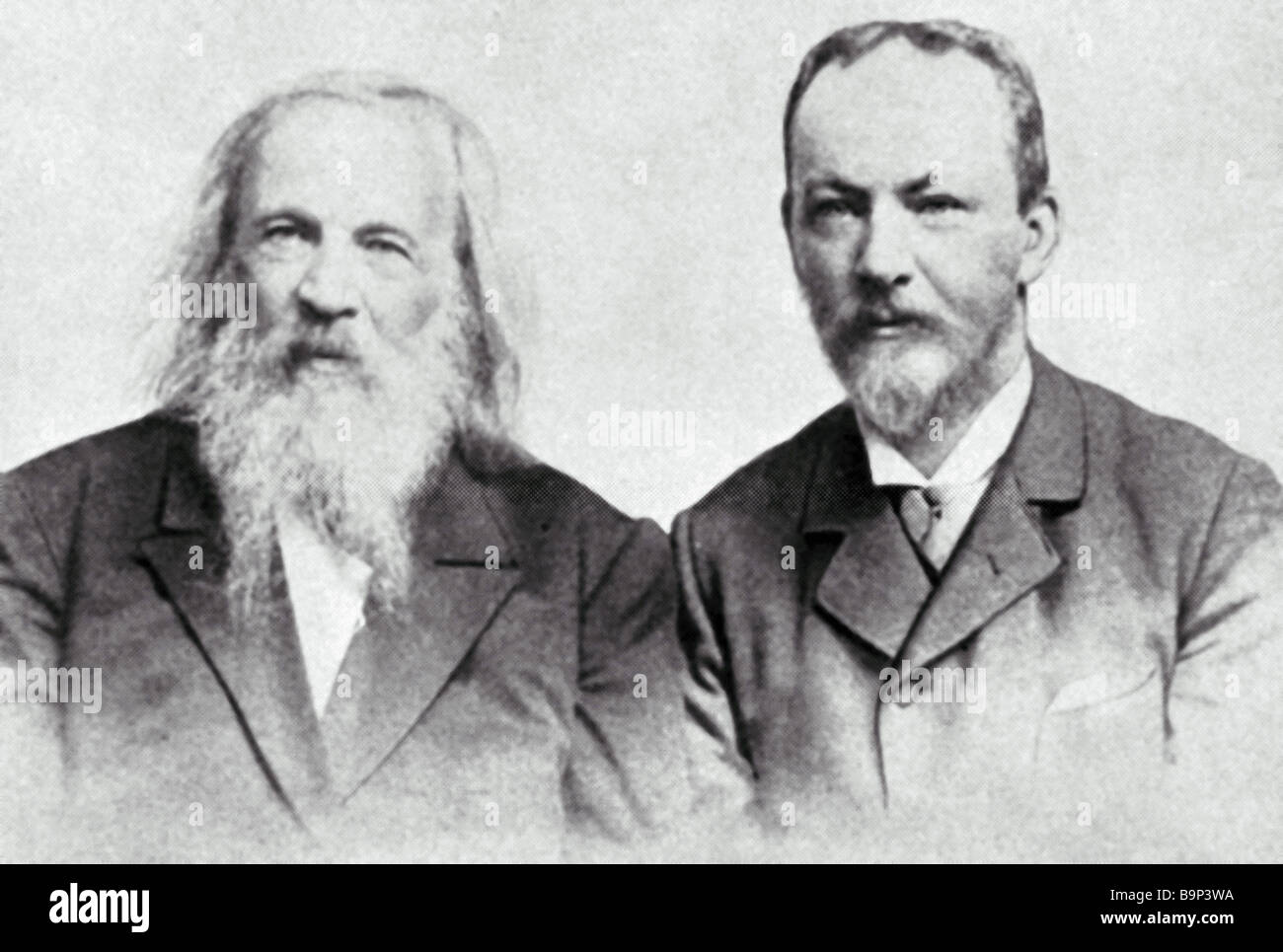 Russian chemist Dmitry Mendeleev left and his Czech colleague Prof ...