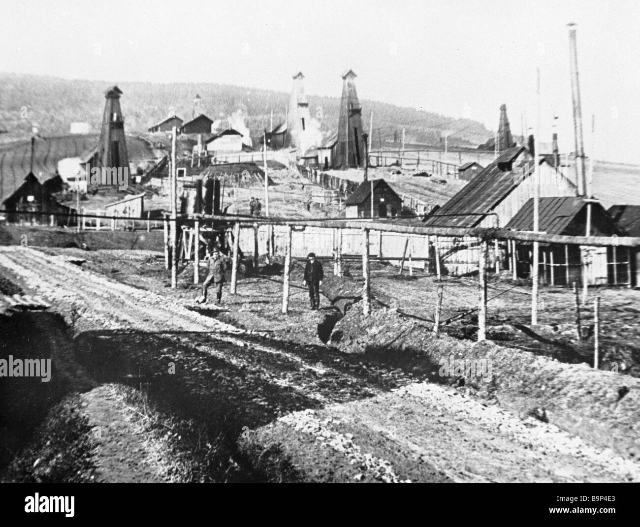 View of the Ukrainian Borislav city in the early 20th century Stock ...