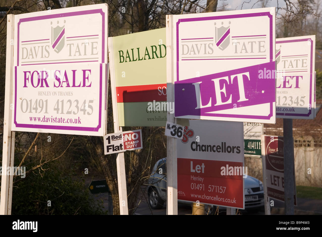 Estate Agent signs, "Sold", "To Let Stock Photo - Alamy