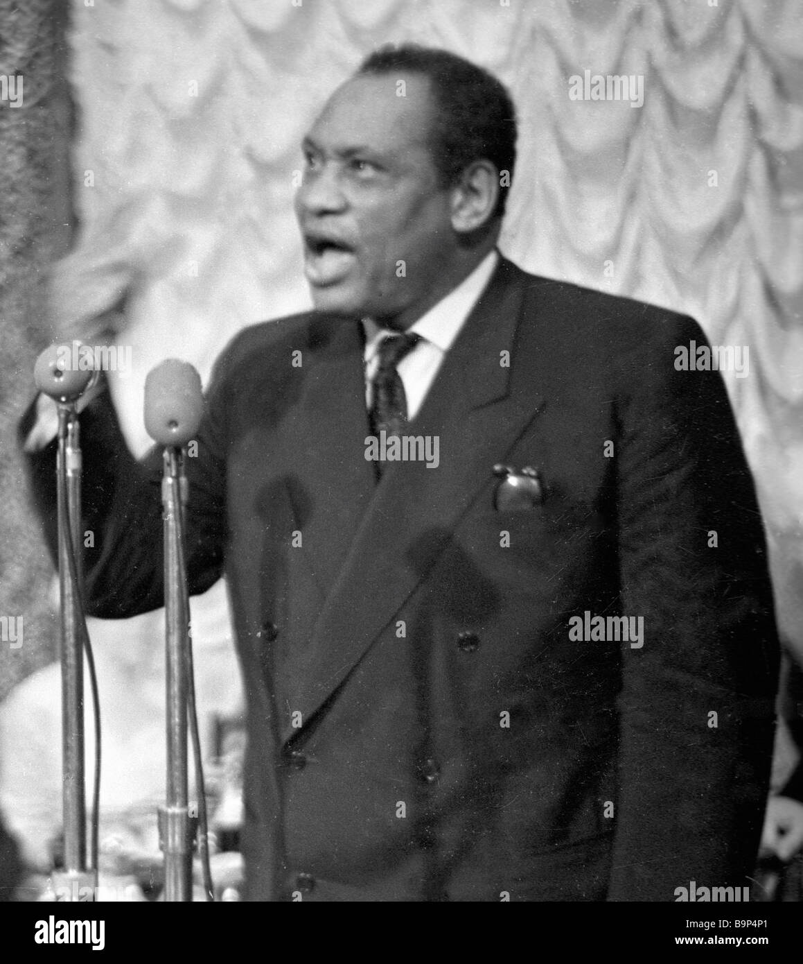 Paul Robeson American singer and public figure at the Friendship House ...