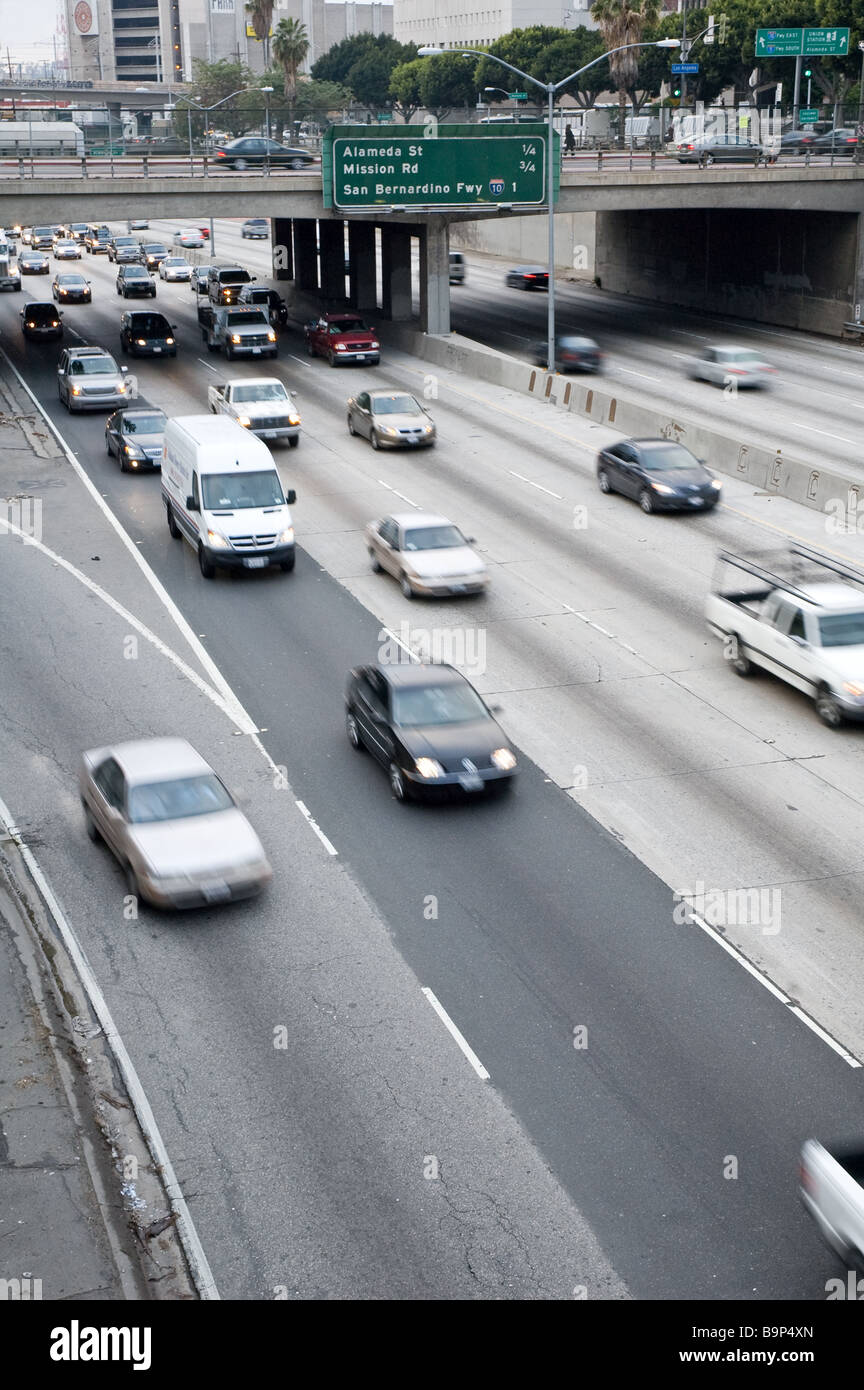 A vehicle entering the 5 Freeway to merge with traffic Stock Photo - Alamy