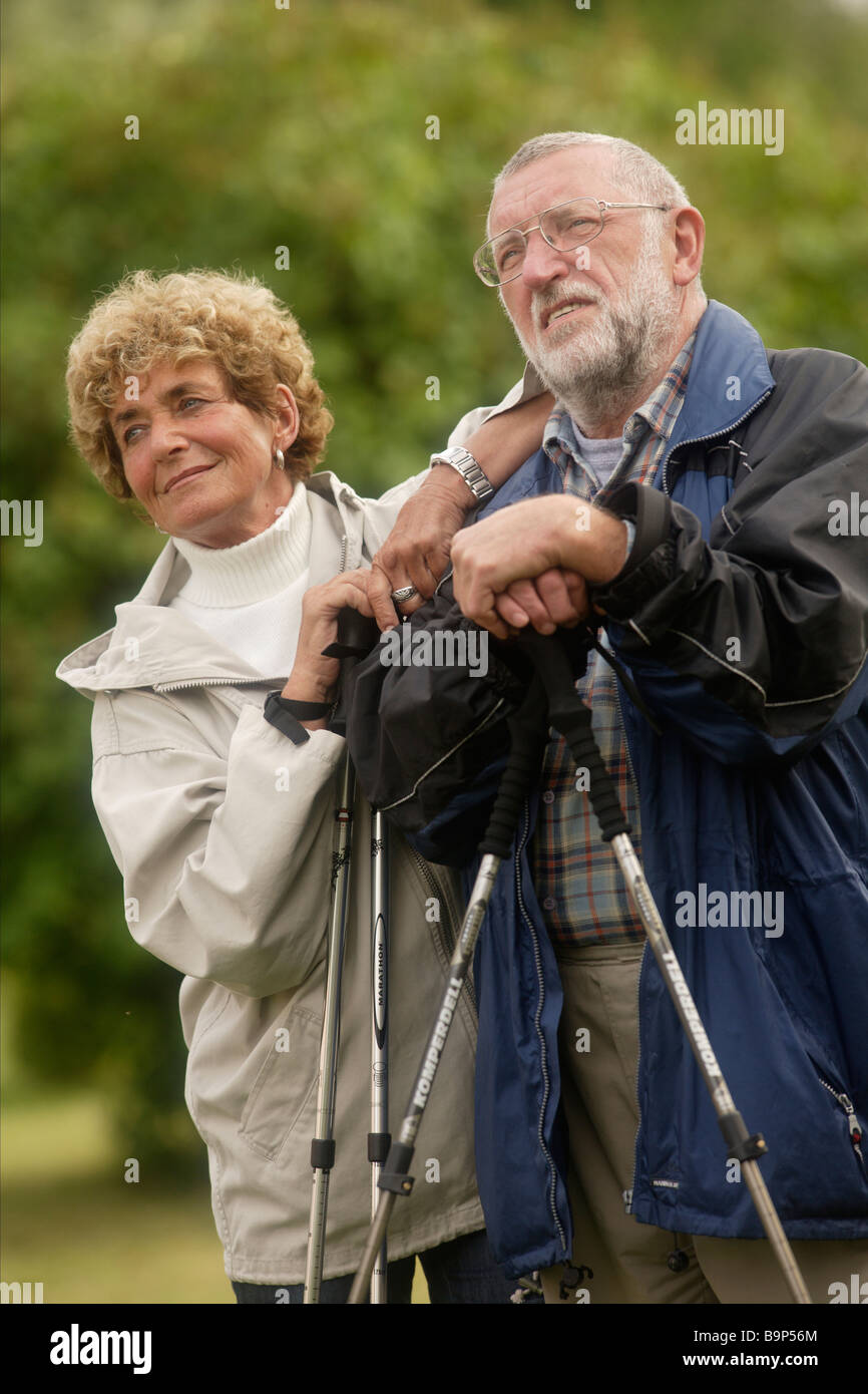 Nordic walking couple Stock Photo - Alamy Nordic walking couple Stock Photo - Alamy