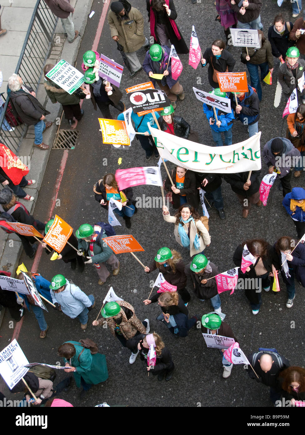 G20 protest march in central London, 28/03/09 Stock Photo - Alamy