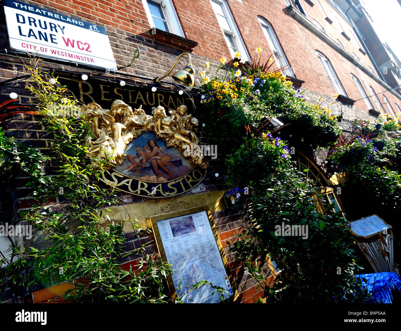 Sarastro restaurant exterior, Drury lane, London Stock Photo - Alamy
