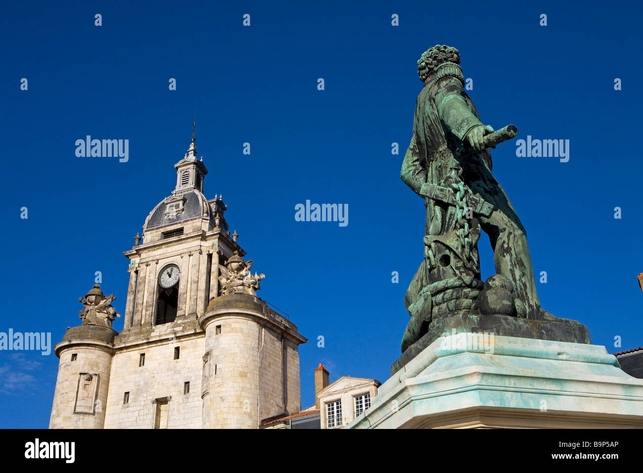 France, Charente Maritime, La Rochelle, Tour de la Grosse Horloge (Big ...