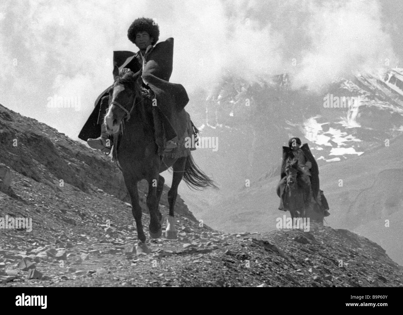 State farm stock breeders in Khynalyg village Stock Photo - Alamy