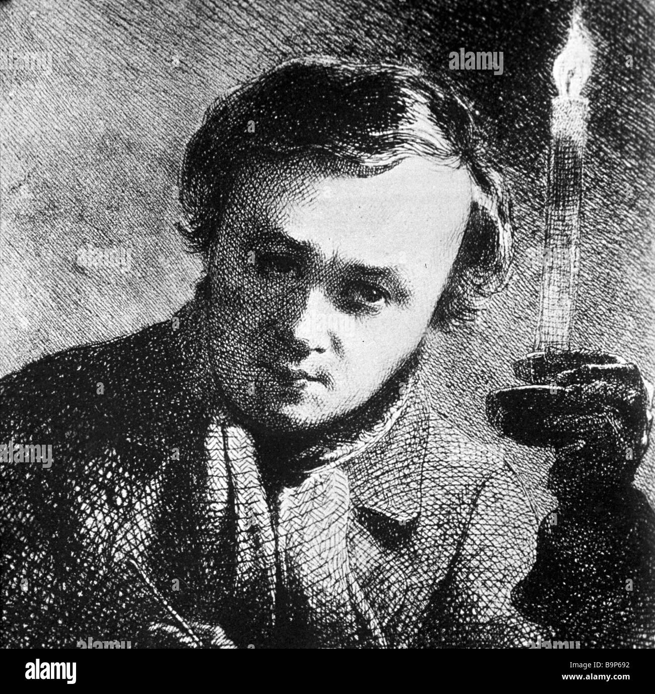 Ukrainian poet Taras Shevchenko 1814 1961 self portrait Reproduction ...