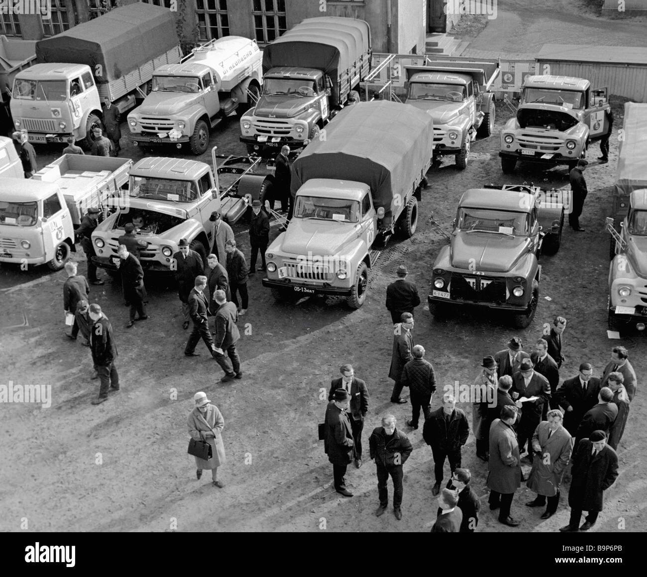 Visitors at the Soviet car show in Turku Stock Photo - Alamy