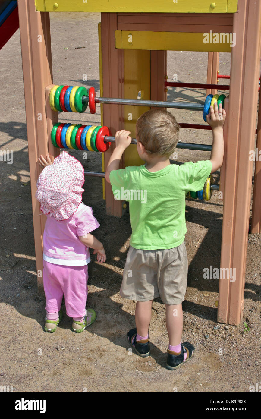 Children Learning Count Stock Photo Alamy