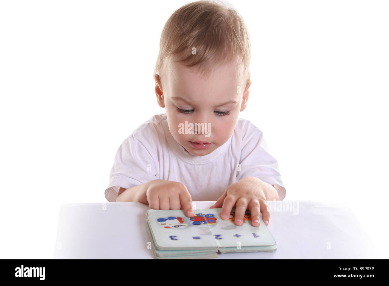 baby with book 2 Stock Photo - Alamy