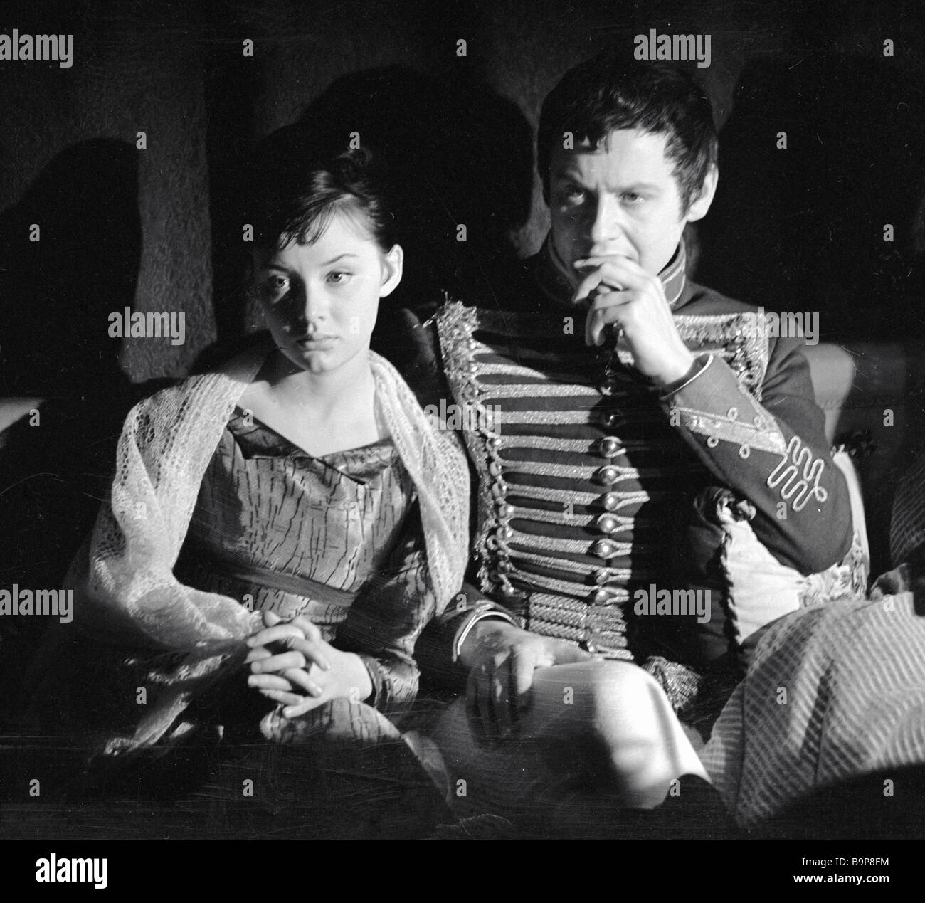 Lyudmila Savelyeva as Natasha Rostova and Oleg Tabakov as Nikolai ...