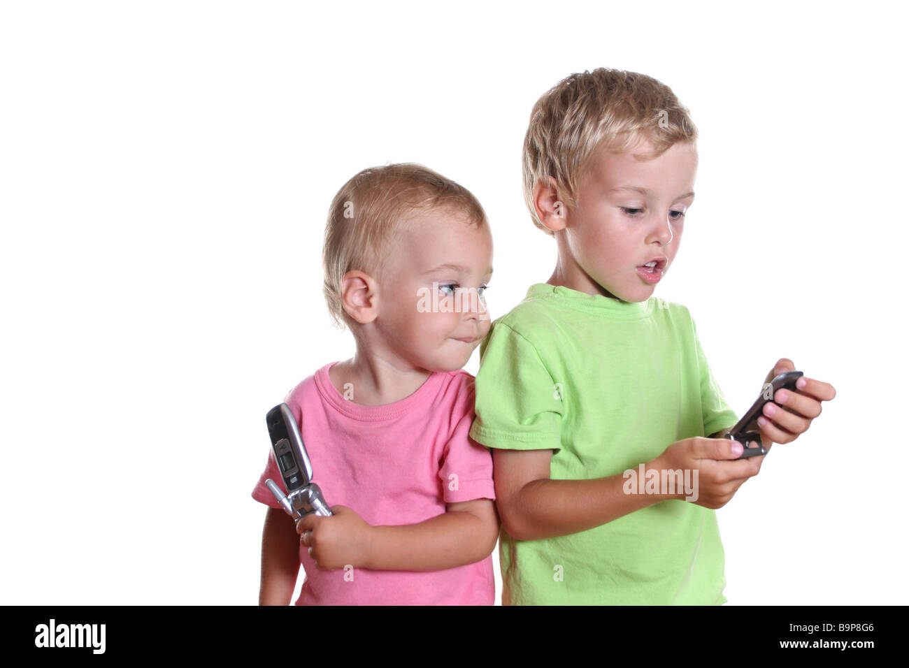 children with phones Stock Photo - Alamy