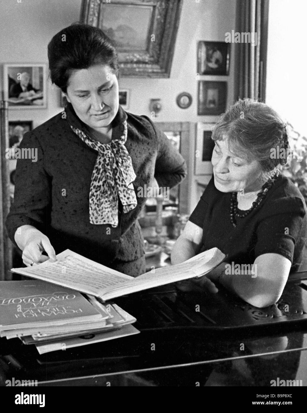 Bolshoi Theater soloist Irina Arkhipova left and her first teacher ...