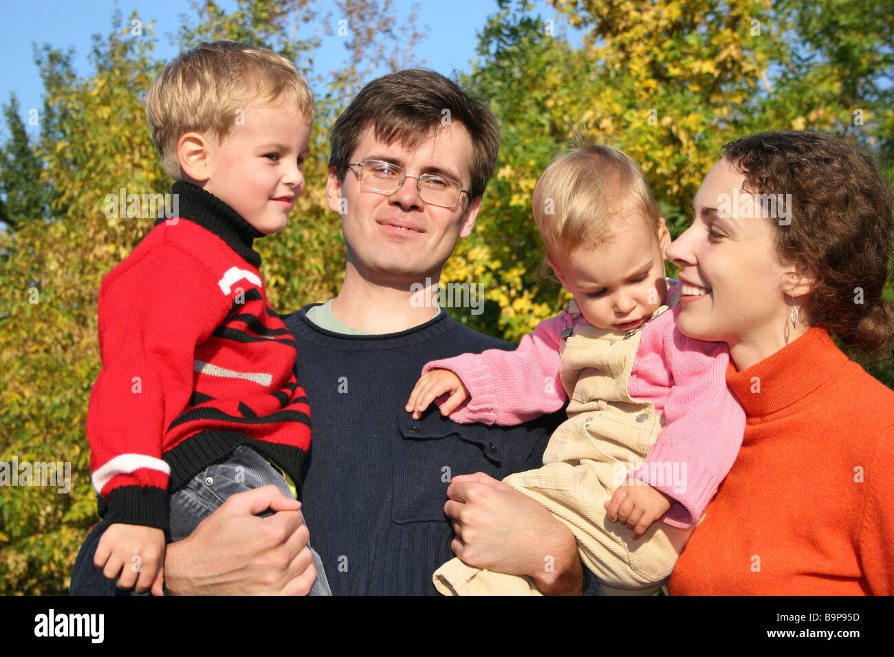 family with children Stock Photo - Alamy