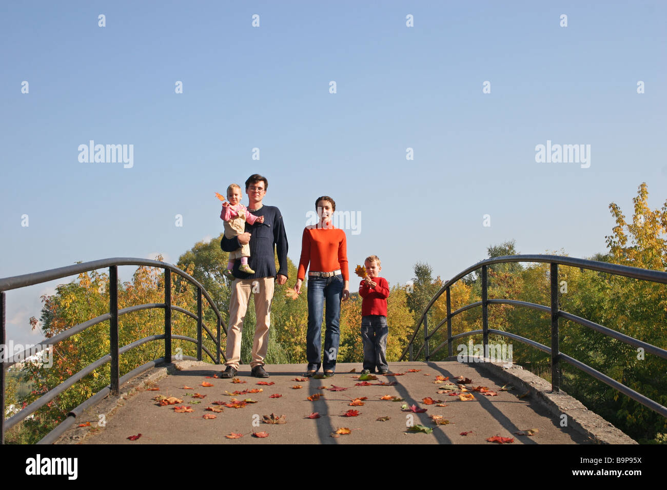 Four girls on the bridge hi-res stock photography and images - Alamy